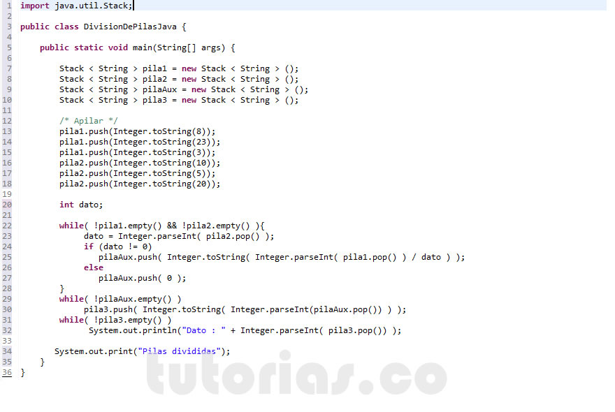 divisionDePilasJava | Tutorias.co