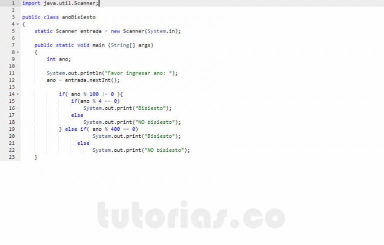 sentencia if-else – java (año bisiesto) | Tutorias.co sentencia if-else – java (año bisiesto) | Tutorias.co