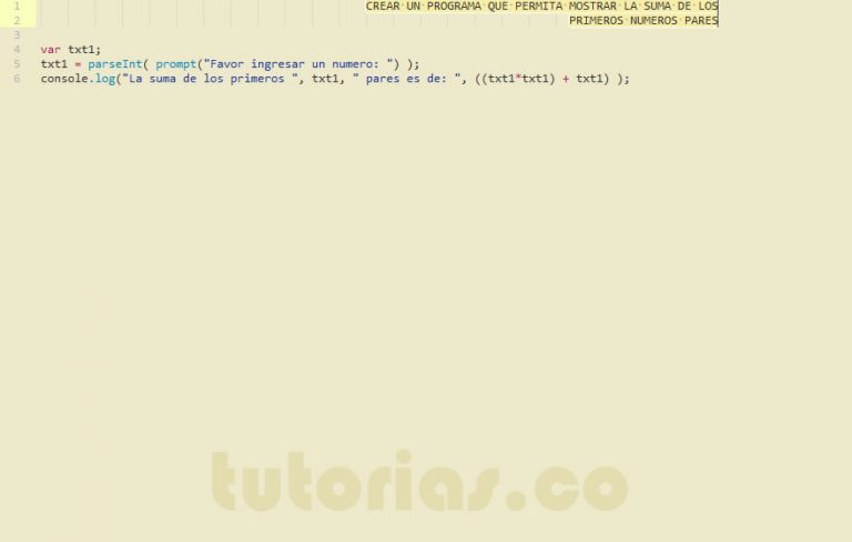operadores + javascript (suma de numeros pares) | Tutorias.co
