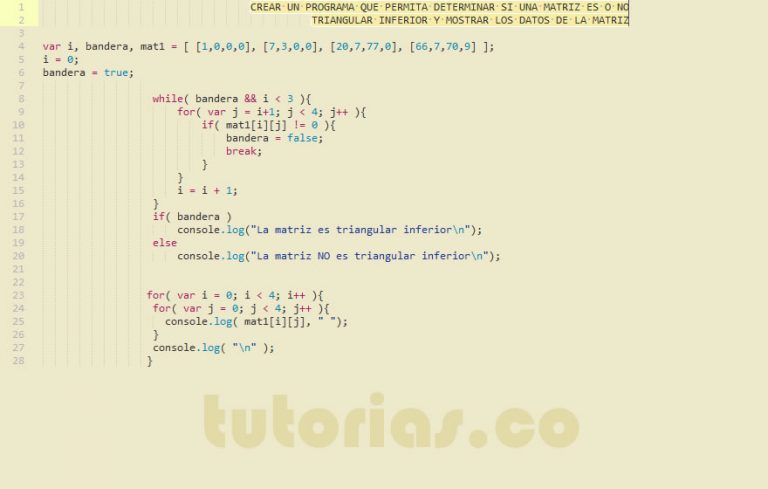 arrays + javascript (la triangular inferior) | Tutorias.co arrays + javascript (la triangular inferior) | Tutorias.co
