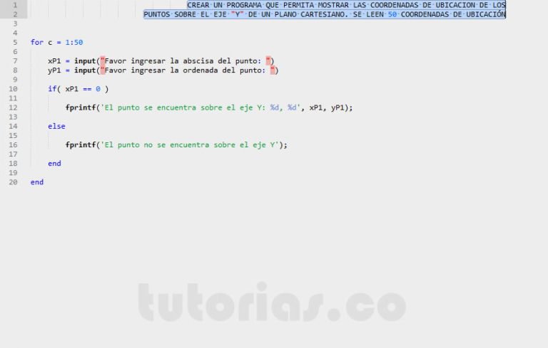 ciclo for – matLab (puntos sobre el eje x) | Tutorias.co
