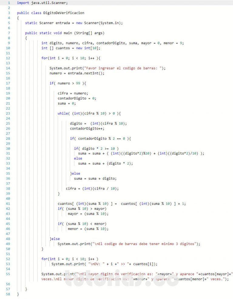 arrays – java (mayor y menor digito de verificacion) | Tutorias.co arrays – java (mayor y menor digito de verificacion) | Tutorias.co