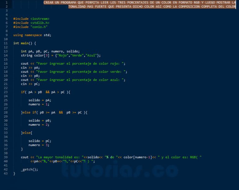 arrays – visual C++ (mayor tonalidad de un color) | Tutorias.co arrays – visual C++ (mayor tonalidad de un color) | Tutorias.co