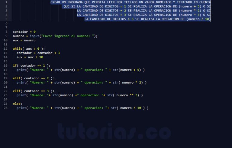 ciclo while – python (operacion segun cantidad de digitos) | Tutorias.co
