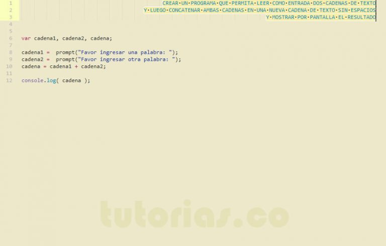 funciones + javascript (concatenar dos cadenas de texto) | Tutorias.co funciones + javascript (concatenar dos cadenas de texto) | Tutorias.co