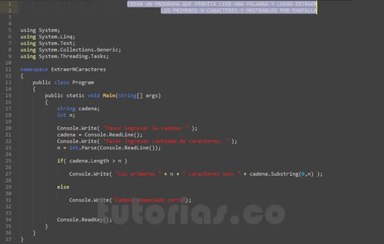 funciones – visualStudio c# (extraer n caracteres) | Tutorias.co funciones – visualStudio c# (extraer n caracteres) | Tutorias.co
