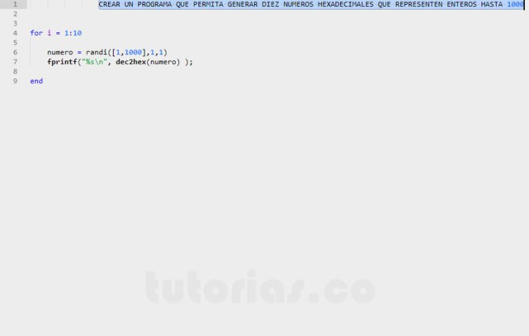 funciones + matLab (numeros hexadecimales) | Tutorias.co