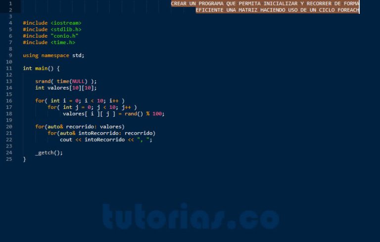arrays – visual C++ (recorrido eficiente matriz con foreach) | Tutorias.co