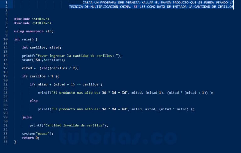 laMayorMultiplicacionMetodoChinoTurboC | Tutorias.co